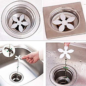 Drain Hair Catcher, 12 Pack Flower Hair Drain Catcher, Bathtub Drain Cover Drain Clog Protectors for Bathtubs and Sinks