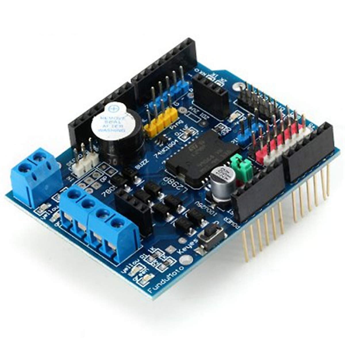 FainWan L298P DC Motor Drive Module L298P DC Motor Drive Shield H-Bridge Drive Expansion Board High-Power DC Stepper Motor Controller Compatible with Ar-duino