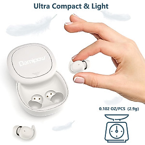 Bluetooth Sleep Earbuds, Noise Blocking Small Buds for Sleeping, Wireless Sleep Headphone Comfortable Fit, Invisible and Skin-Soft in-Ear Designed for Side Sleepers, Insomnia, Snoring, Work, Leisure