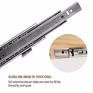 Pull Out Cabinet Organizer Pull Out Drawers for Kitchen Cabinets Wood Cabinet Slide Out Shelves Storage Slide Out Shelf Pantry Drawers, 14”W x 21”D, Requires At Least 15.5” Cabinet Opening, Finished