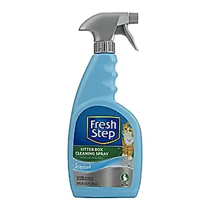 Fresh Step Cat Litter Box Cleaning Spray | Removes Tough Urine Odors | Cat Litter Box Deodorizer | Easy to Use Urine Odor Remover Spray, 24 Ounces
