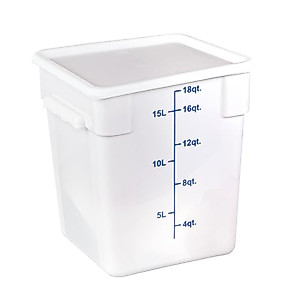 Restaurantware-LID ONLY: Met Lux Food Container Lid, 1 Square Lid For Storage Container - Containers Sold Separately, With Pull-Corner Tab, White Plastic Lid, Dishwashable, Freezable