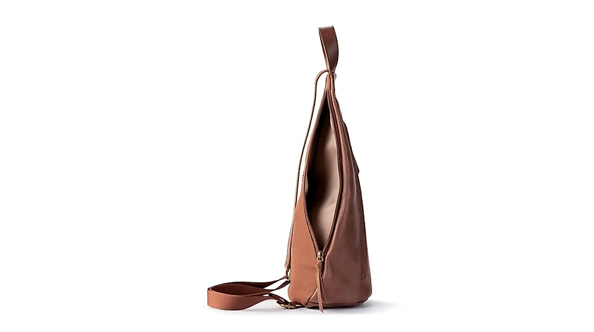 The Sak Geo Sling Backpack in Leather, Convertible Design, Teak — 🛍️ ...