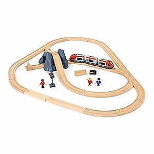 BRIO World - 33773 Railway Starter Set | 26 Piece Toy Train with Accessories and Wooden Tracks for Kids Age 3 and Up - Green
