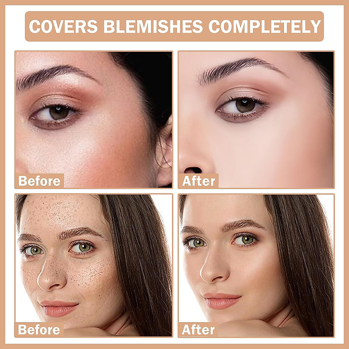 Under Eye Concealer for Dark Circles Color Corrector Pro Concealer Full Coverage Concealer de oieras Long-lasting Cover up Makeup Waterproof Concealer Makeup -02 LIGHT CREAM
