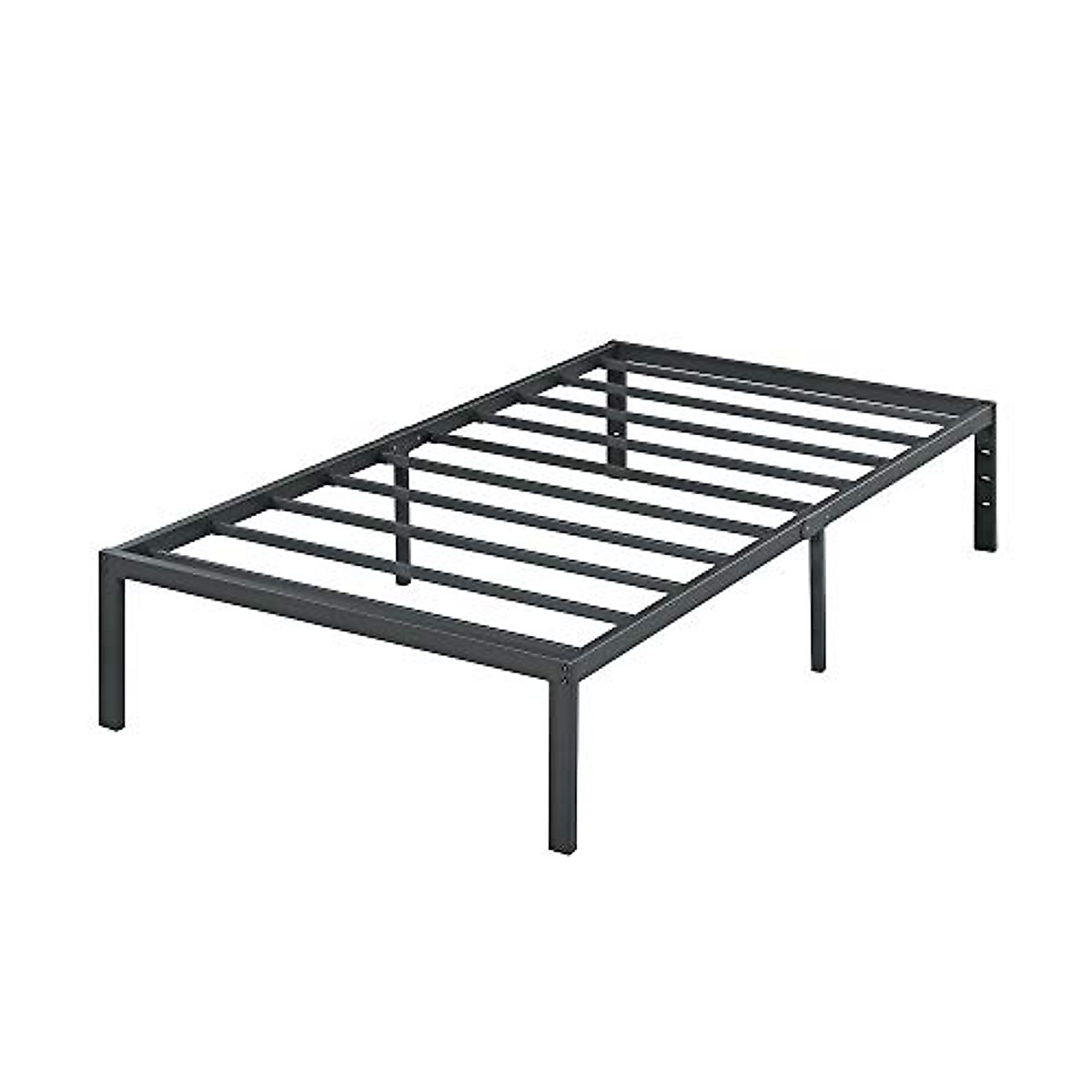 PrimaSleep 14 inch Dura Metal Steel Slate Bed Frame/Noise Free, , Twin, Black