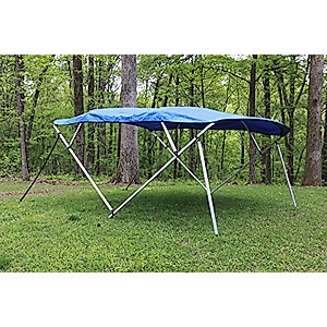 Vortex Royal Blue Square Tube Frame 4 Bow Pontoon/Deck Boat Bimini TOP 8' Long, 97-103" Wide 1 to 4 Business Day DELIVERY