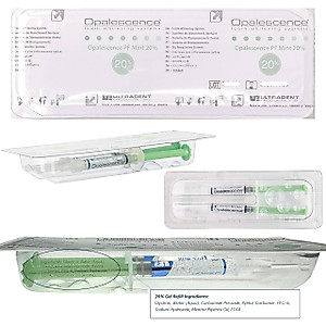 Opalescence 20% Teeth Whitening Refill Kit (2 Packs / 4 Syringes) Carbamide Peroxide. Made by Ultradent, in Mint Flavor. Tooth Whitening Refill Syringes - B-5196-4
