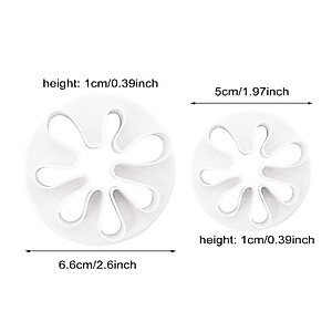 Honbay 6PCS Plastic Paint Splatter Cookie Cutter Set CupCake Decorating Gumpaste Fondant Mould for Cake Cupcake Decoration and Polymer Clay Crafting Projects (2 Size)