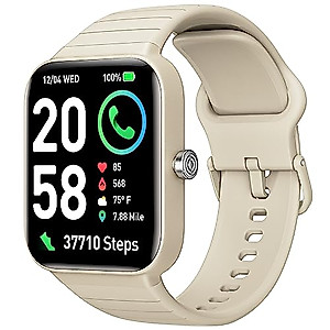 Fitpolo Smart Watch for Men Women Android iPhone Compatible, 1.8" Fitness Watches Make/Receive Call Alexa Built-in 100+ Workouts IP68 Waterproof SpO2 Heart Rate Monitor Activity Trackers