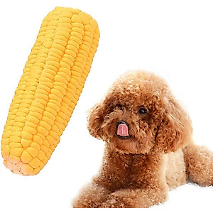Zenarao Pet Dog Corn Shape Squeaky Bite-Resistant Interactive Play Chew Toy Pet Supplies Dog Toy Corn, Dog Toys Aggressive Chewers for Dog, Pet Supplies