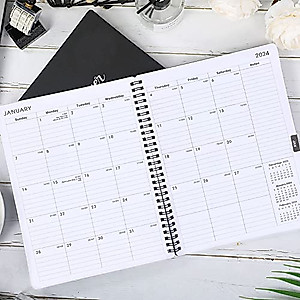 Planner 2023-2024 - Jul.2023 - Jun.2024, 8" × 10", Academic Planner 2023-2024, Weekly & Monthly Planner 2023-2024, Classic Black, Twin-Wire Binding, Perfect Life Assistant