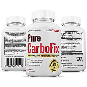 Pure Carbo Fix Carbohydrate Management Formula Carbofix Support for Men Women 60 Capsules