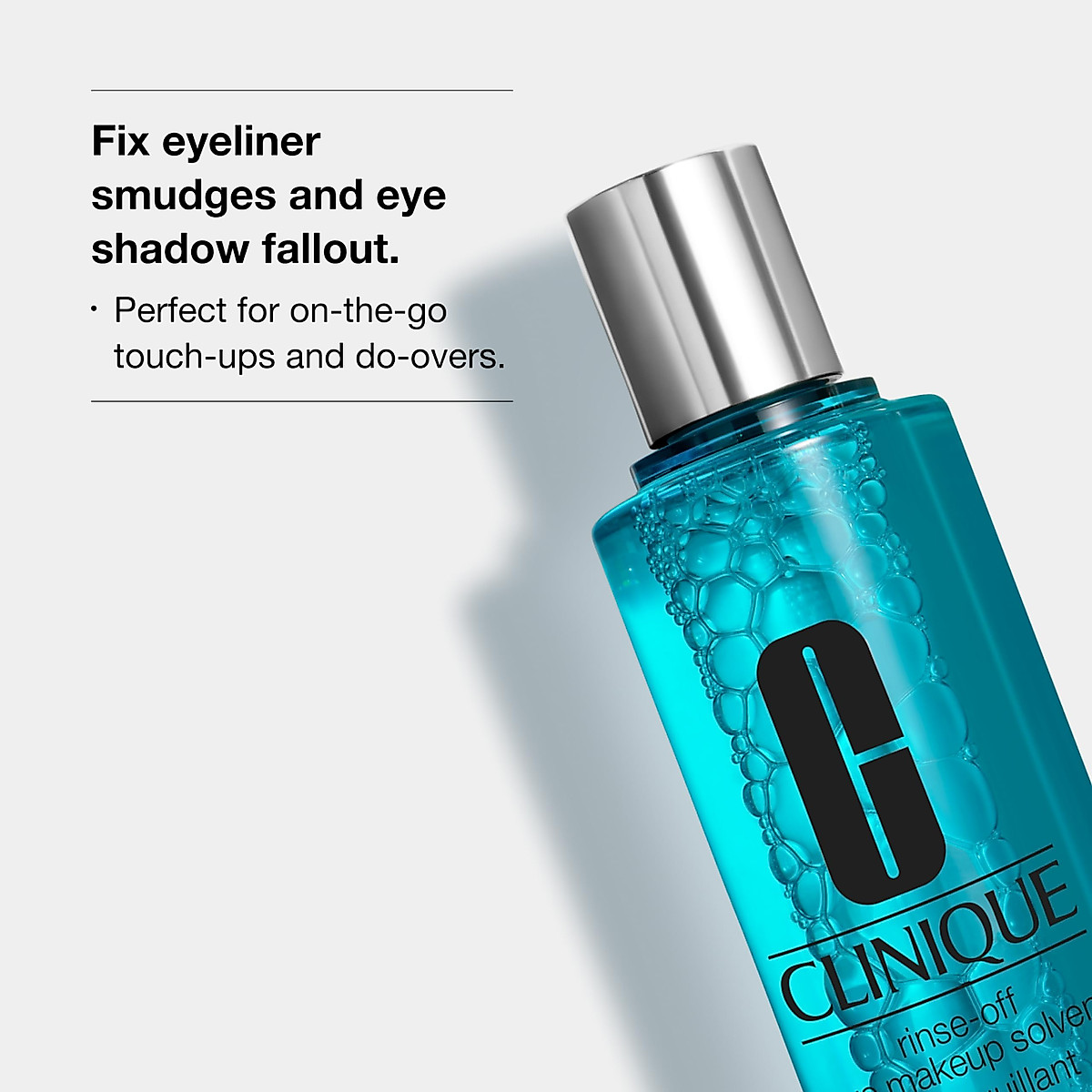 Clinique Rinse-Off Oil Free Eye Makeup Remover Solvent | Safe For Sensitive Skin, 1 Fl Oz