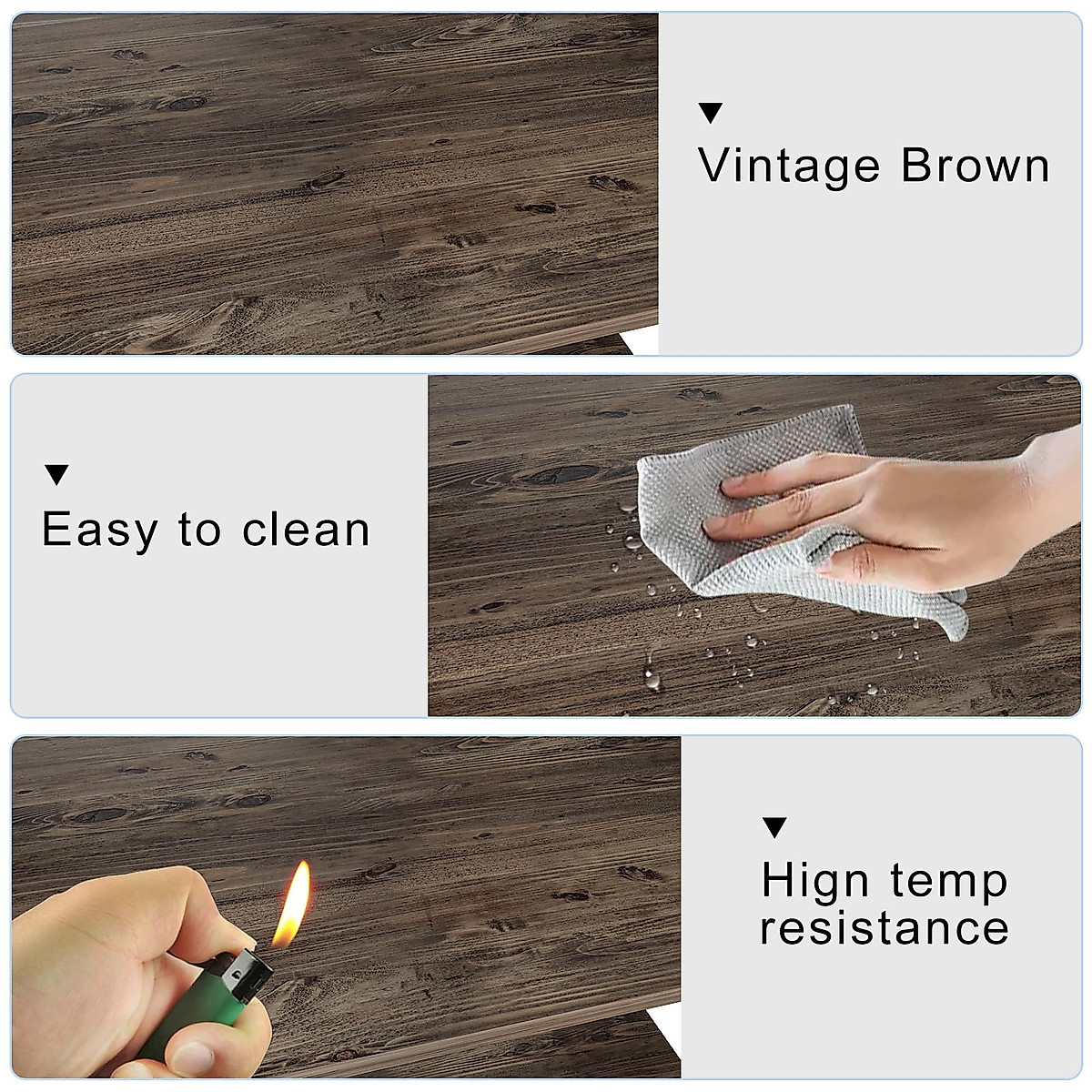 GEBAROW 5 Tier Bookshelf with Triple Wide, Modern Bookshelf with Metal Frame, Industrial Bookshelf, Large Open Bookshelf for Bedroom, Living Room and Home Office Vintage Brown (2)