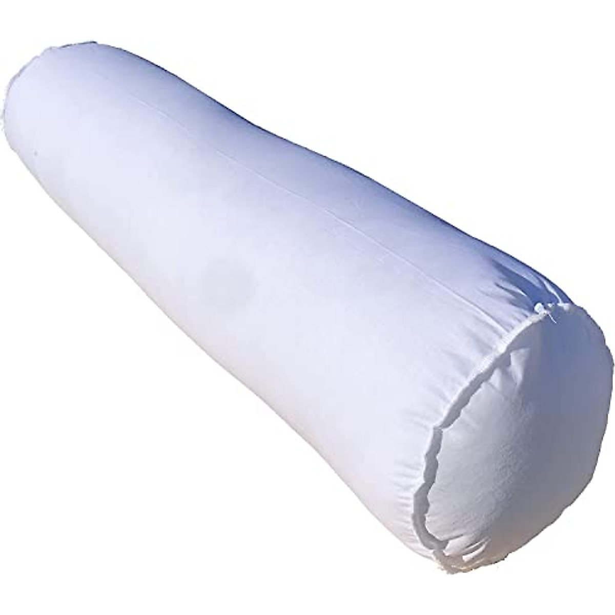 Pillowflex Bolster Pillow - 8" x 20" - Plush Polyester-Filled Insert for Decorative Shams - Comes in a Poly-Cotton Shell - Odorless, Lint, and Dust-Free, No Lumps Stuffing for Pillows (White, Round)