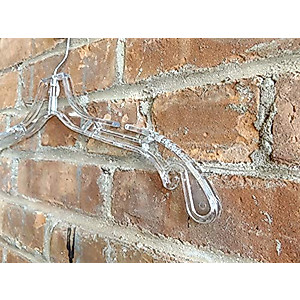 NAHANCO 300WW Plastic Heavy Weight Hanger, Reinforced Hook, 17", Clear (Pack of 100)