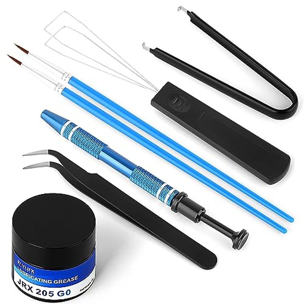 YIMAGUJRX RUNJRX Keyboard Lube Kit JRX 205G0 0.53oz/15g for Mechanical Keyboard Switch Lube, Keyboard Tools with Keycap Puller,Switch Puller,Tweezers(6 Pcs)