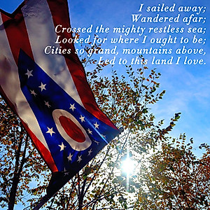 FLAGBURG Ohio State Flag 3x5 ft OH Flag The Buckeye State Flag Heavy Duty 210D Nylon with Embroidered Stars Outdoor Indoor All Weather Burgee Flag with Strong Canvas Header/Brass Grommets/Sewn Stripes