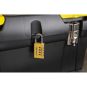 BRINKS - 30mm Solid Brass 4-Dial Resettable Padlock - Chrome Plated With Hardened Steel Shackle