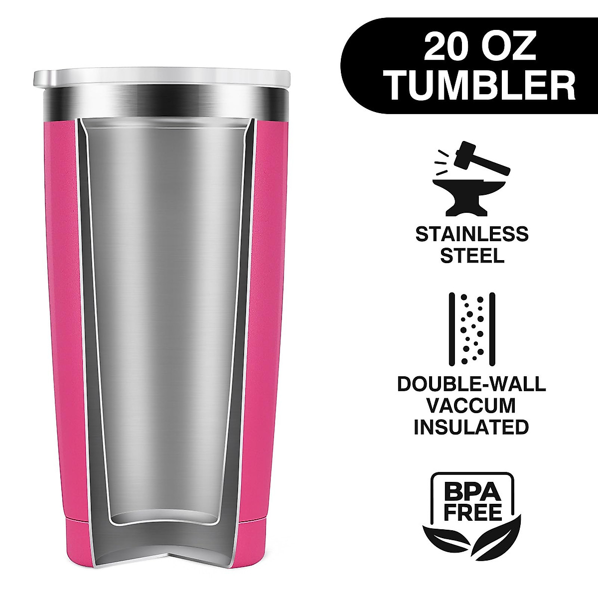 KIKERRO Fun Birthday Gifts for Women - I Came I Saw Coffee Mug Drinking Cups for Elderly Senior Citizen - 40, 50, 60, 70 Year Old Gag Gift for Female Her, 20oz Stainless Steel Insulated Tumbler