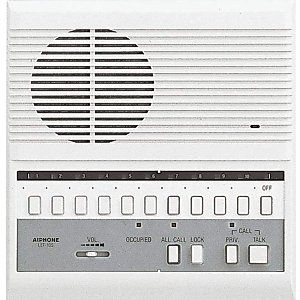 Aiphone LEF-10S Open Voice Selective Call Master Intercom with All-Call; Surface Mount; Accepts Up to 10 Connecting Door, Sub-Master, or Master Intercoms