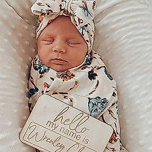 Custom Baby Name Sign Hospital Welcome 3D Hello Name Announcement Plaque Laser Cut Wood Photo Prop Sign Design Trendy