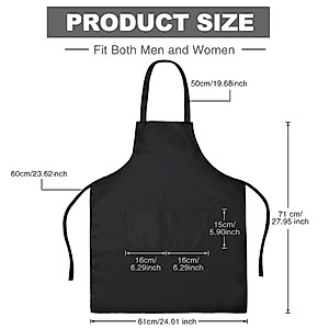 Tarpop 24 Pack Bib Aprons Unisex Commercial Apron Resistant Apron Kitchen BBQ Crafting Aprons for Women Men Chef (Black)