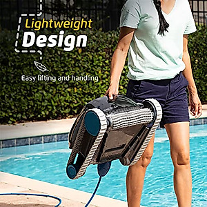 Dolphin Nautilus CC Automatic Robotic Pool Cleaner - Ideal for Above and In-Ground Swimming Pools up to 33 Feet - with Large Capacity Top Load Filter Basket…
