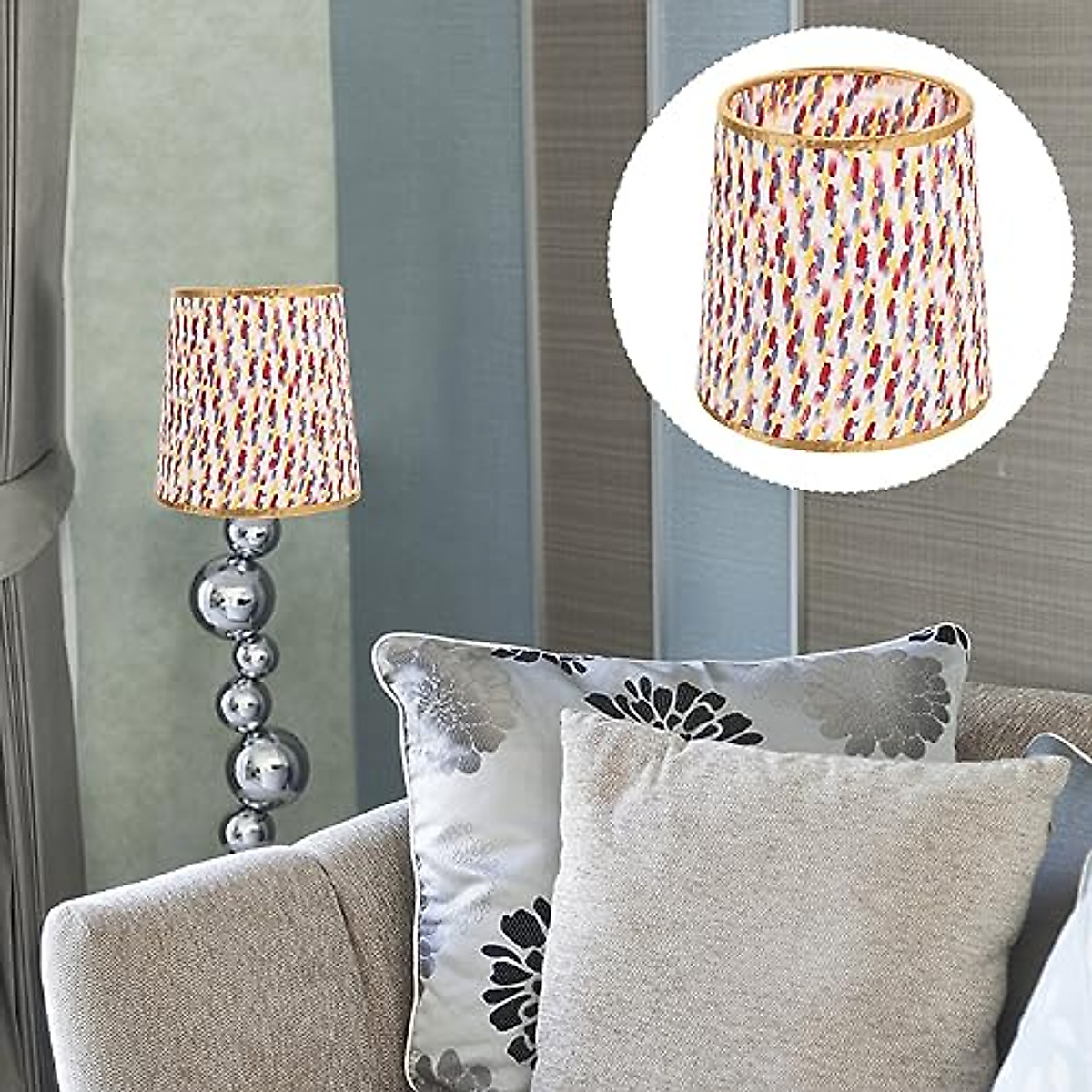 Artibetter desk lamp shell iron ceiling lamp girl conical to weave floor lamp cover lighting lampshade floor light rustic woven lampshade chandelier bohemian decorate floor lamp