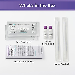 INDICAID COVID-19 Antigen Rapid Test, FDA EUA Authorized OTC COVID Home Test, 6 COVID Tests in 3 Individual Packs, Convenient for Both Home Use and Business Distribution, HSA/FSA Eligible, Easy to Use