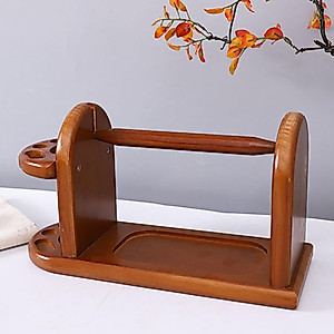 Wooden Yarn Ball Holder for Knitting Crochet, Yarn Rack Stand with Slots, Horizontal Yarn Spinner, Stable Yarn Ball Dispenser, Wood Yarn Spinner Holder for Crochet, Gift for Knitting Lovers