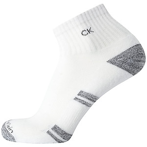 Calvin Klein Men's Quarter Socks - 6 Pack Soft Cushioned Athletic Ankle Socks for Men - Breathable Men's Sports Socks, Size 7-12, Black/White/Grey