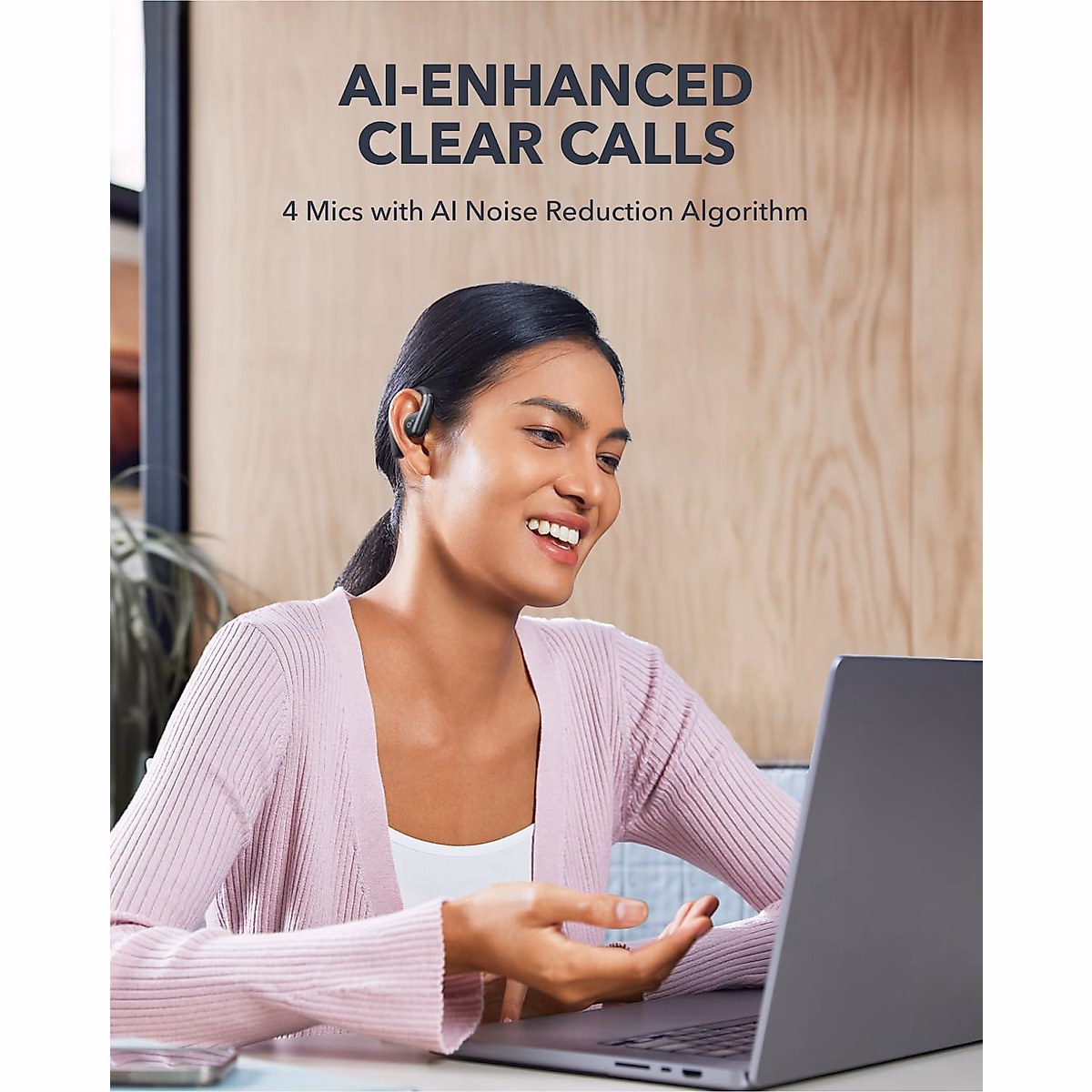 Soundcore by Anker AeroFit Open-Ear Headphones, with Life Q30 Noise Cancelling Headphones, Ultra-Comfort, Snug Fit, Ergonomic Ear Hook, Balanced Sound, IPX7 Waterproof, 42H Playtime, Clear Calls