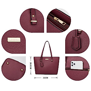 Women Fashion Handbags Wallet Tote Bag Shoulder Bag Top Handle Satchel Purse Set 4pcs