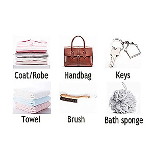 eForwish Robe Towel Hook, Simple Brass Bathroom Robe Hook,Hand Towel Holder,Heavy Duty Clothes Hanger for Wall or Cloakroom,Gold 5 of Pack