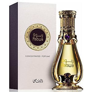 RASASI Rabwa for Men and Women Unisex 19ml(0.6 oz) | Concentrated Perfume Oil | Smooth Woody and Patchouli Notes Enhanced by Bergamot | Elegant Bottle