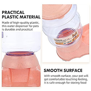 PATKAW Automatic Pet Feeders Water Dispenser 3.8L Auto Cat Dog Water Drinking Bowl Gravity Water Food Bowls Pet Feeding Tray Water Dispenser for Puppy Pink