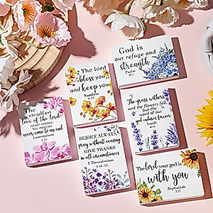 6 Pieces Bible Verse Mini Wood Signs Inspirational Christian Wooden Decors Farmhouse Wood Decor Inspirational Rustic Decorative Sign Scripture Tabletop Art Decor Wood Blocks for Home Table