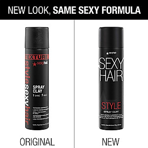 SexyHair Style Spray Clay Texturizing Hairspray Clay, 4.4 Oz | All Over Texture | Matte Finish | All Hair Types