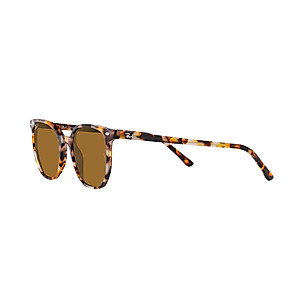 Ray-Ban RB2197 Elliot Square Sunglasses, Havana Brown Grey/Brown Polarized, 50 mm
