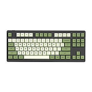 IDOBAO Matcha Keycaps Green PBT Keycaps Dye Sublimation OEM Profile Full Layout 128 Keys for Cherry Gateron Kailh Switches Suits gh61/rk61/akko Mechanical Keyboard English Korean Russian(English)