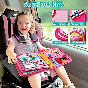 Palmatte Toddlers Busy Board Montessori Toys for 1 2 3 4 Year Old Boy Girl Gifts Sensory Board Sensory Toys for Toddler Activities Learning Fine Motor Skills Educational Toys for Toddler Travel Toys