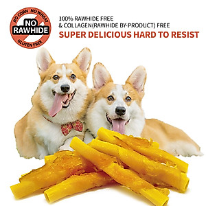 LuvChew Chicken Wrapped Dog Bone Treat Sticks with Glucosamine & Turmeric, Easy to Digest, Non-Rawhide Soft Chicken Cheese Dog Chew Treats 15pcs/Pack
