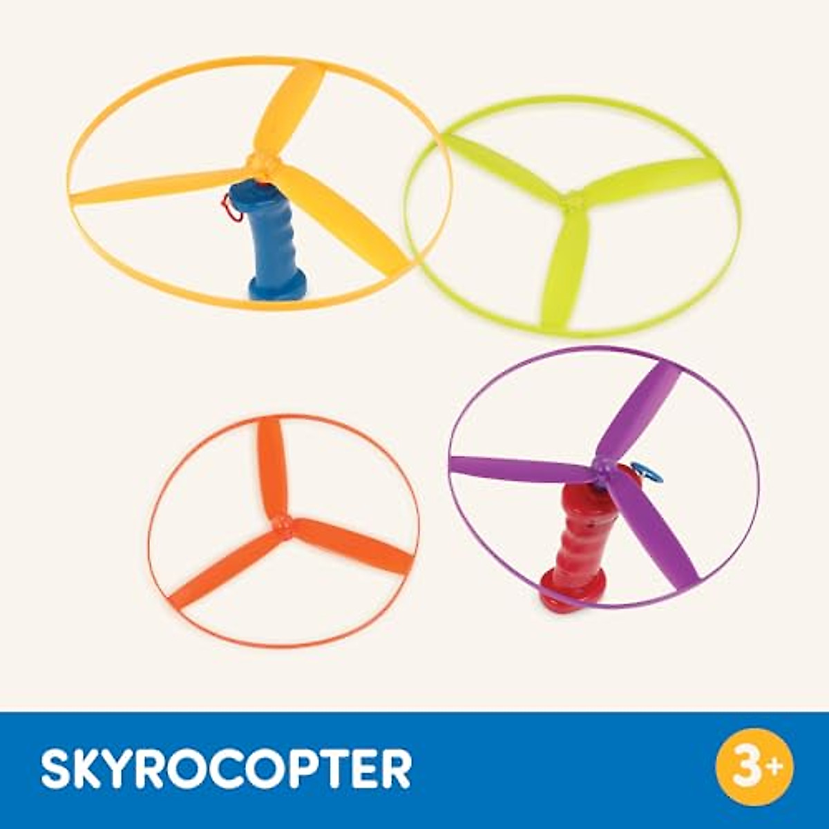 Battat – Flying Disc Toy – 2 Launchers & 4 Discs – Helicopter Playset – Outdoor Toys For Summer – 3 Years + – Skyrocopter