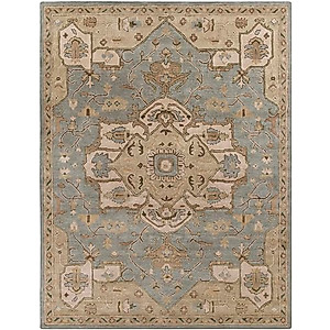 Mark&Day Wool Rugs, 8x10 Roblin Traditional Medium Gray Area Rug, Brown Blue Beige Carpet for Living Room, Bedroom or Kitchen (7'6" x 9'6")
