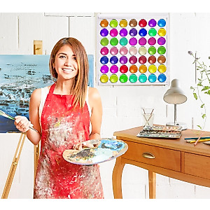 ZENFUN 2 Packs Craft Paint Storage Organizer, Craft Paint Rack Organizer with 49 Holes for Miniature Paint Set, Vertical Paint Rack Stand Wall-Mounted, 2oz Craft Paint Holder for Apple Barrel, Folkart