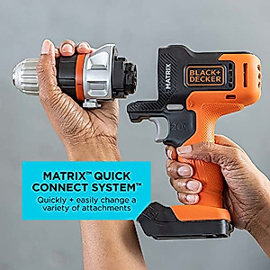 BLACK+DECKER BLACK+DECKER MATRIX 20V MAX* Drill Kit with Storage Case (BDCDMT120CSTFF)