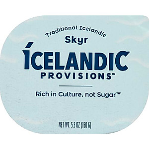 Icelandic Provisions, Peach and Cloudberry Thick and Creamy SKYR, 5.3 Ounce