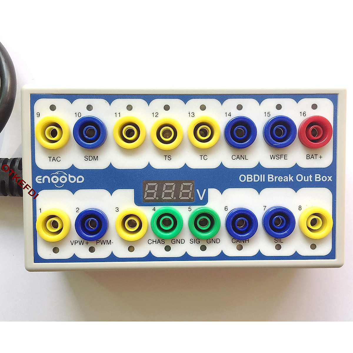 OBD Detector Breakout Box CAN Data Line Signal,Car Fault Diagnostic Scan Tool White